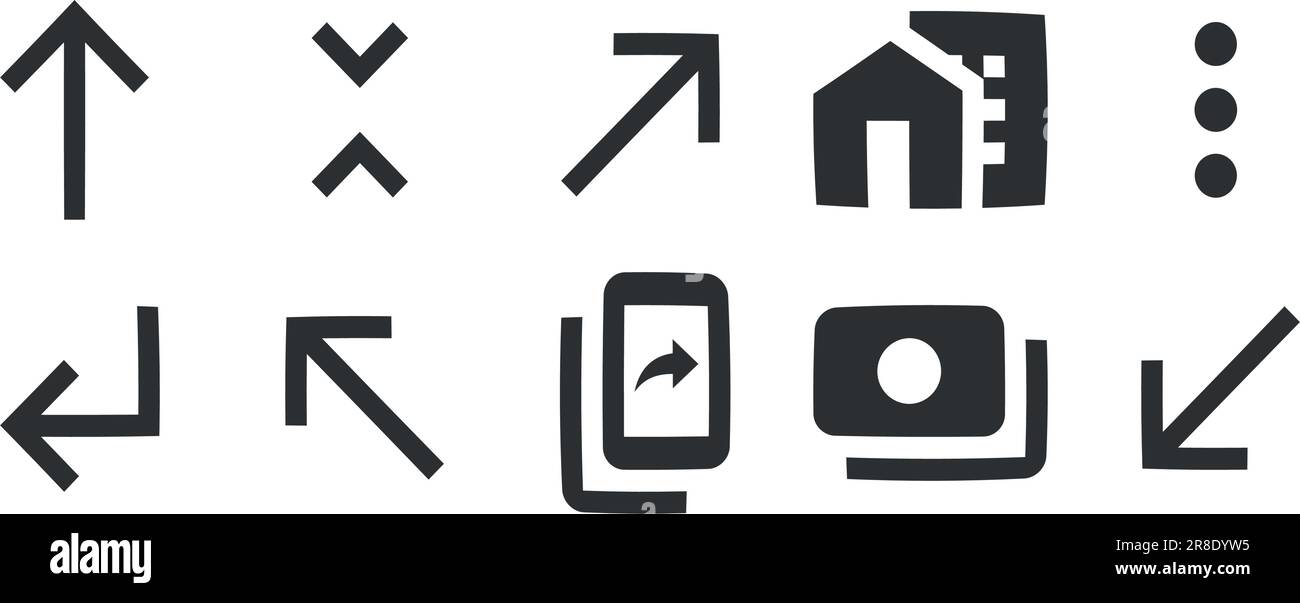 Set Of 10 Icons Maps Creative Business Solutions Icon Set Outline Isolated Signs Linear