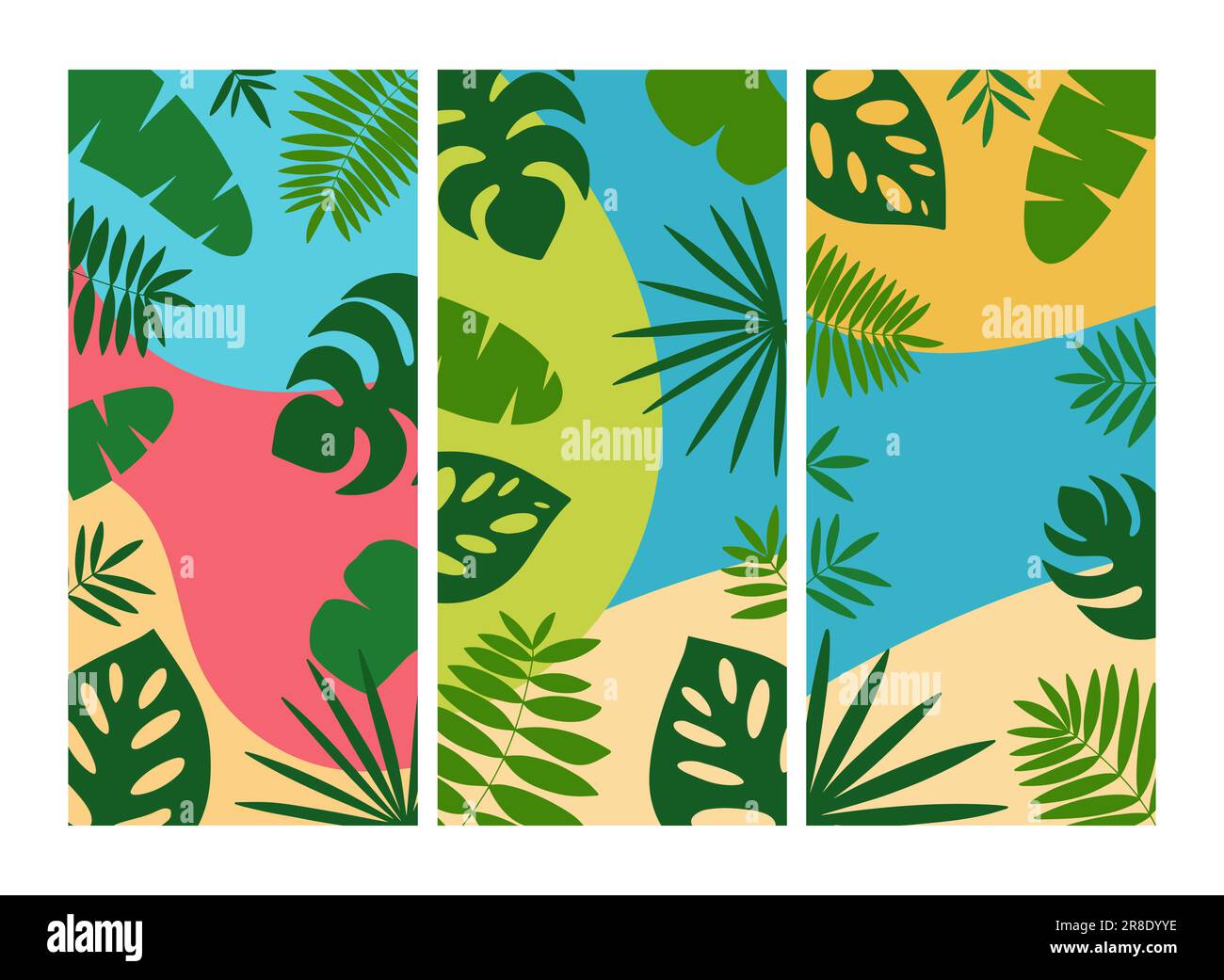 Tropical leaves templates Stock Vector Image & Art - Alamy