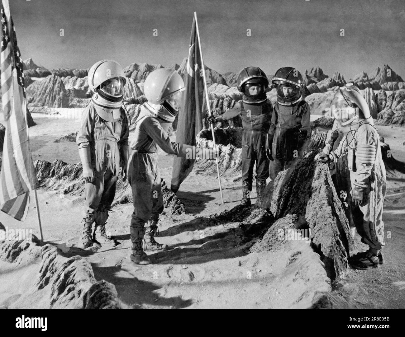 Hollywood, California: c. 1949 A scene from an early science fiction ...