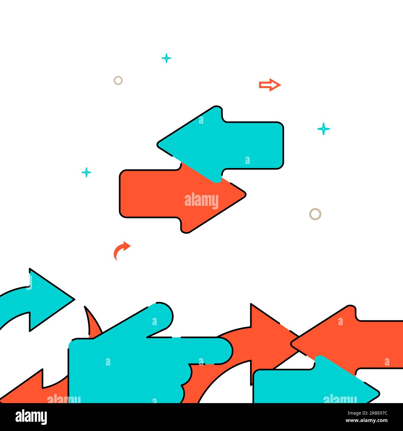 Two side opposite transfer arrows filled line vector icon, simple ...