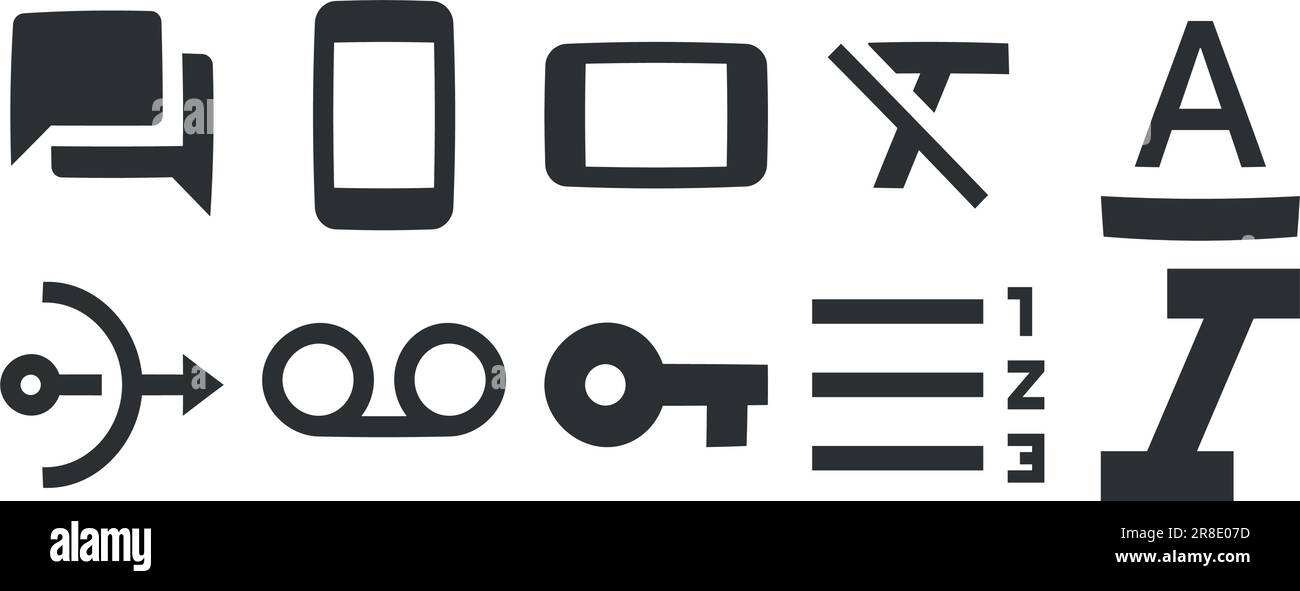 Set of 10 icons Text Editor. Line icons collection. modern trend in the ...