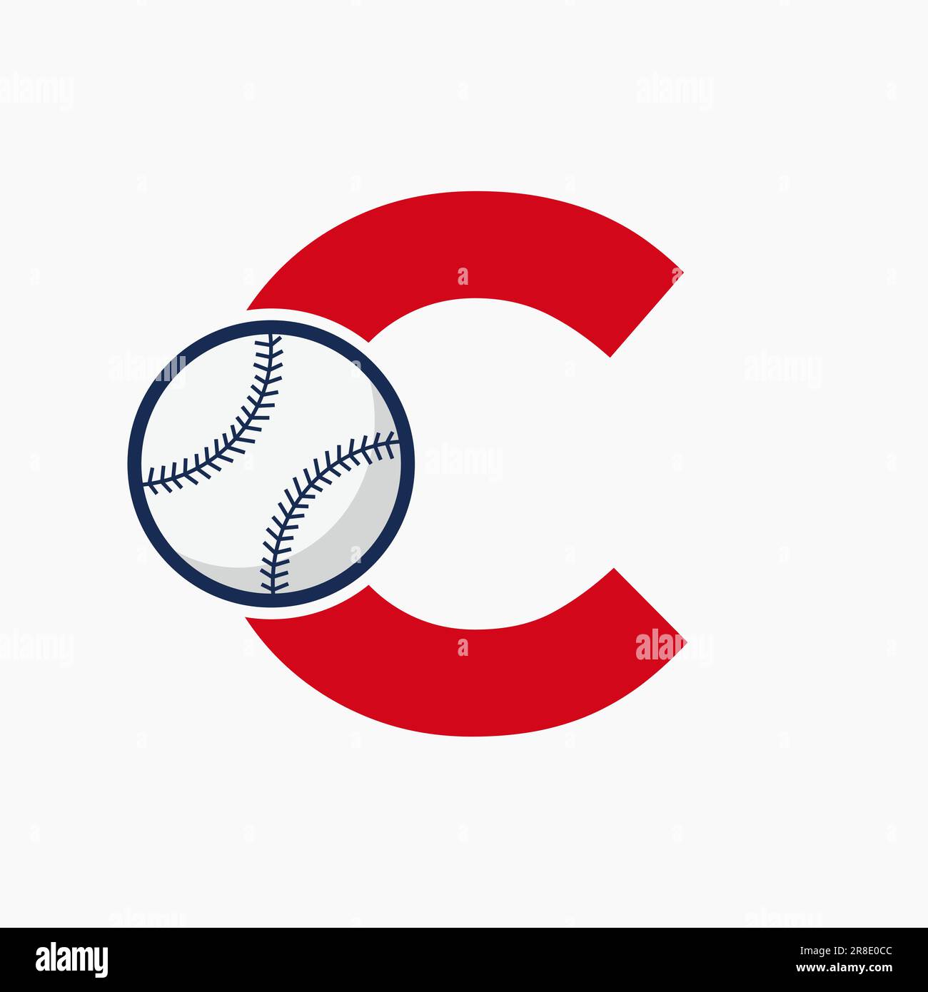 Baseball Logo On Letter C Vector Template Stock Vector Image & Art - Alamy