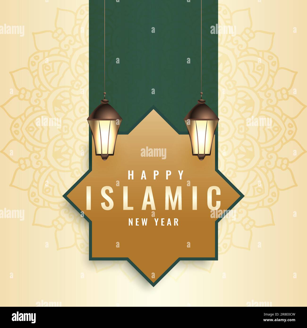 Islamic design background template Stock Vector Images - Alamy