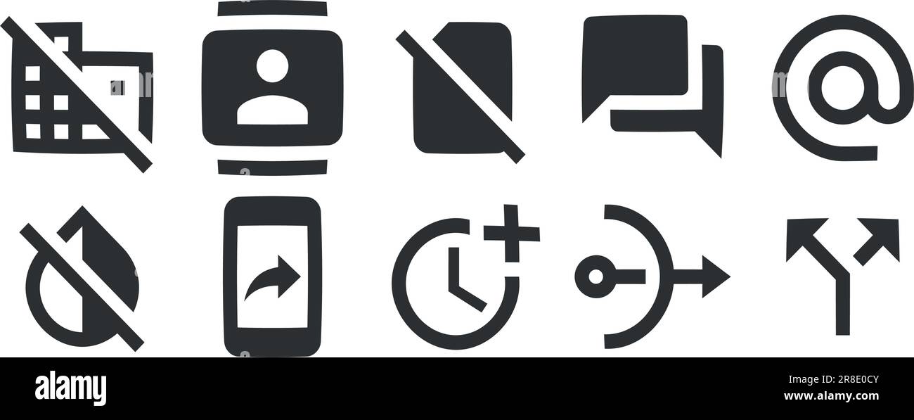 Set of 10 icons Text Editor. Vector collection thin line Web icon ...