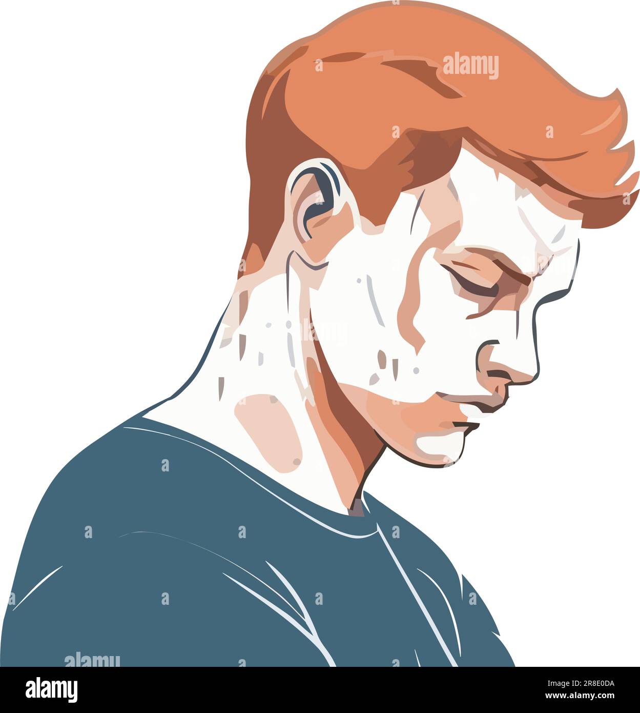 Close up profile human Stock Vector Images - Alamy