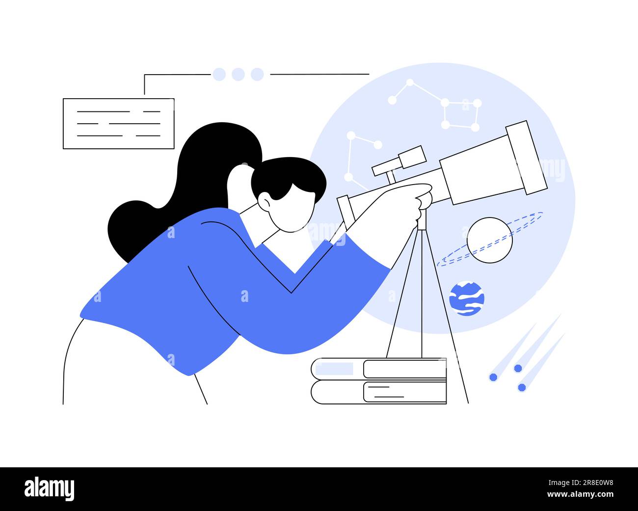 Space observation abstract concept vector illustration Stock Vector ...