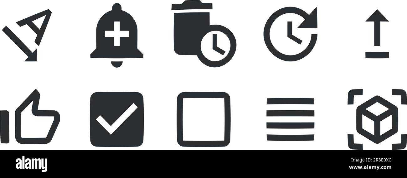 Set Of 10 Icons Actions Vector Illustration Of Thin Line Icons Simple