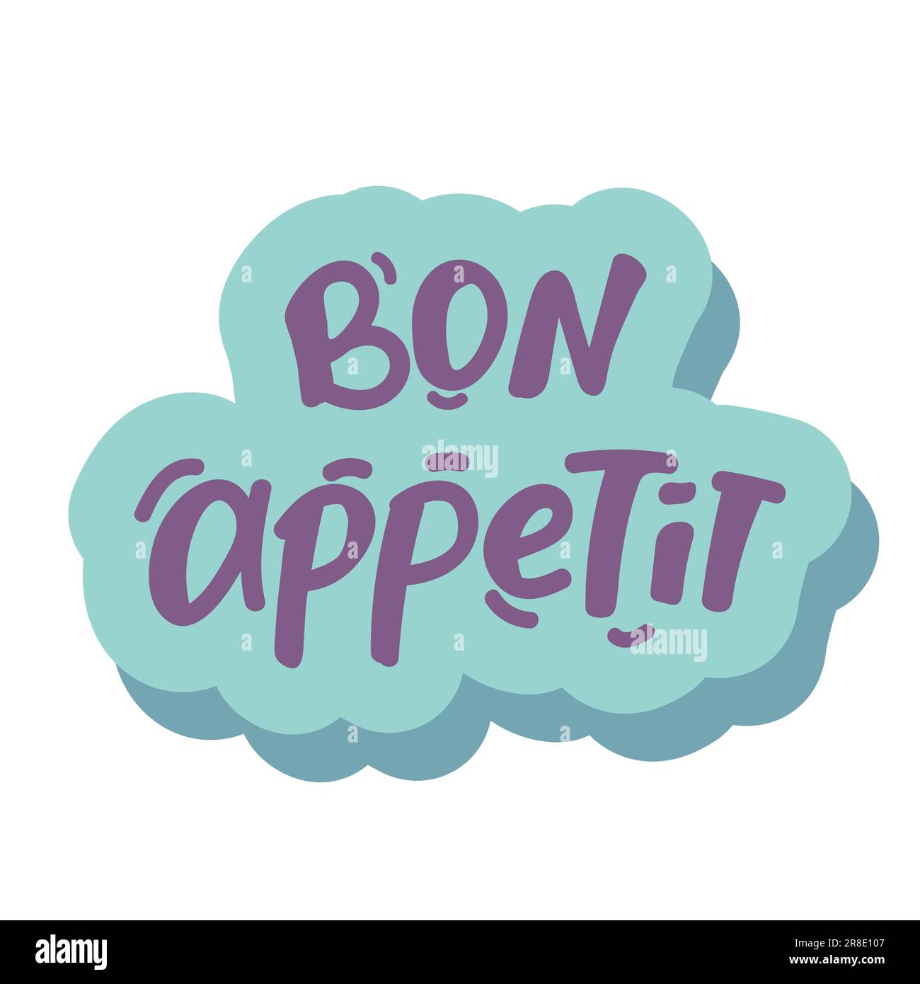 Vector Bon Appetit lettering. Food lettering. Calligraphic text Stock ...