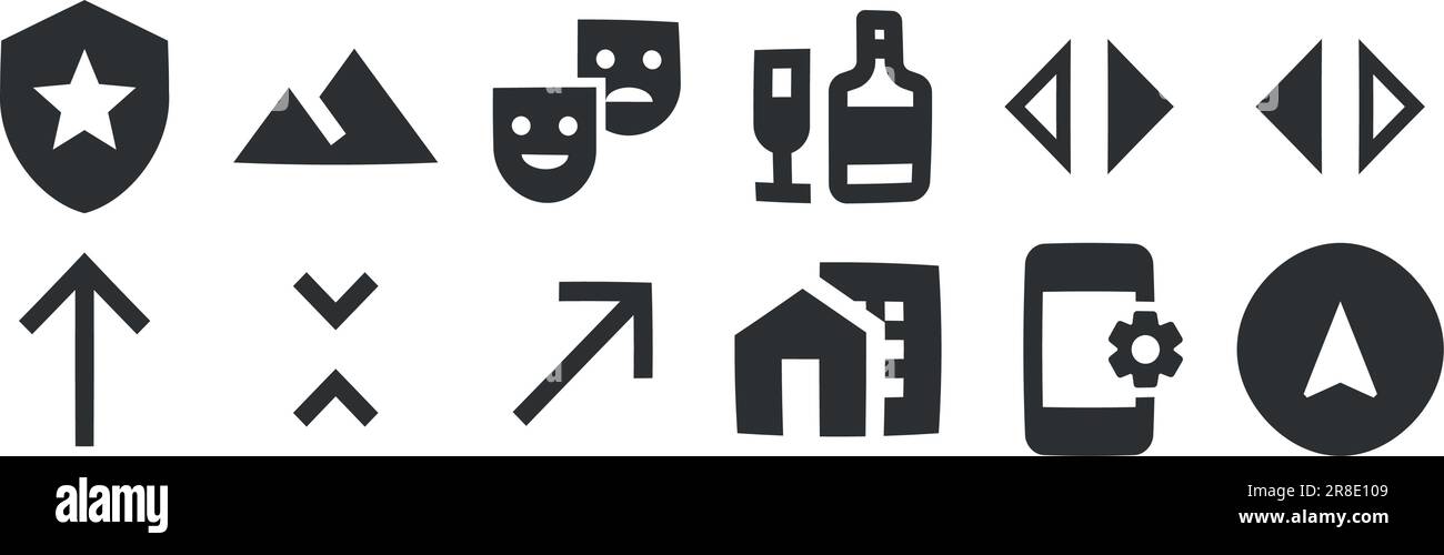 Set Of 12 Icons Maps Line Icons Collection Modern Trend In The Style For Mobile And Web Thin