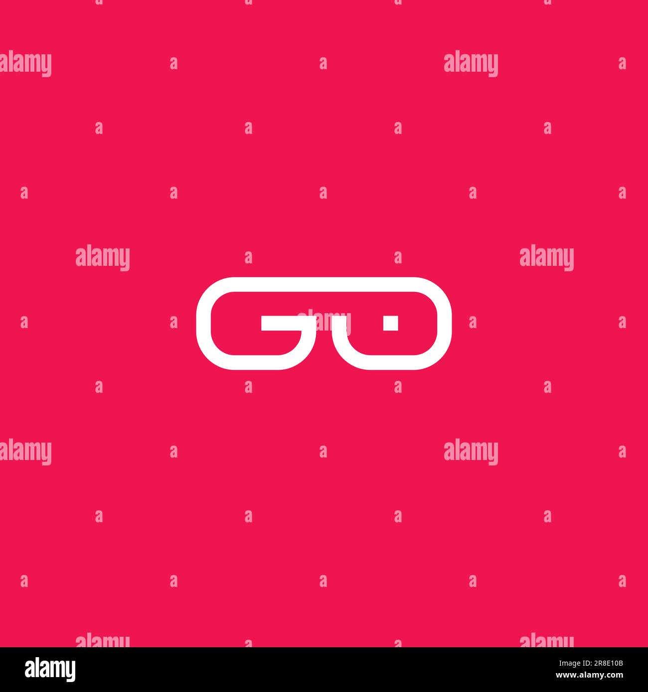 GO Logo Symbol This GO writing looks like both eyes Stock Vector Image ...