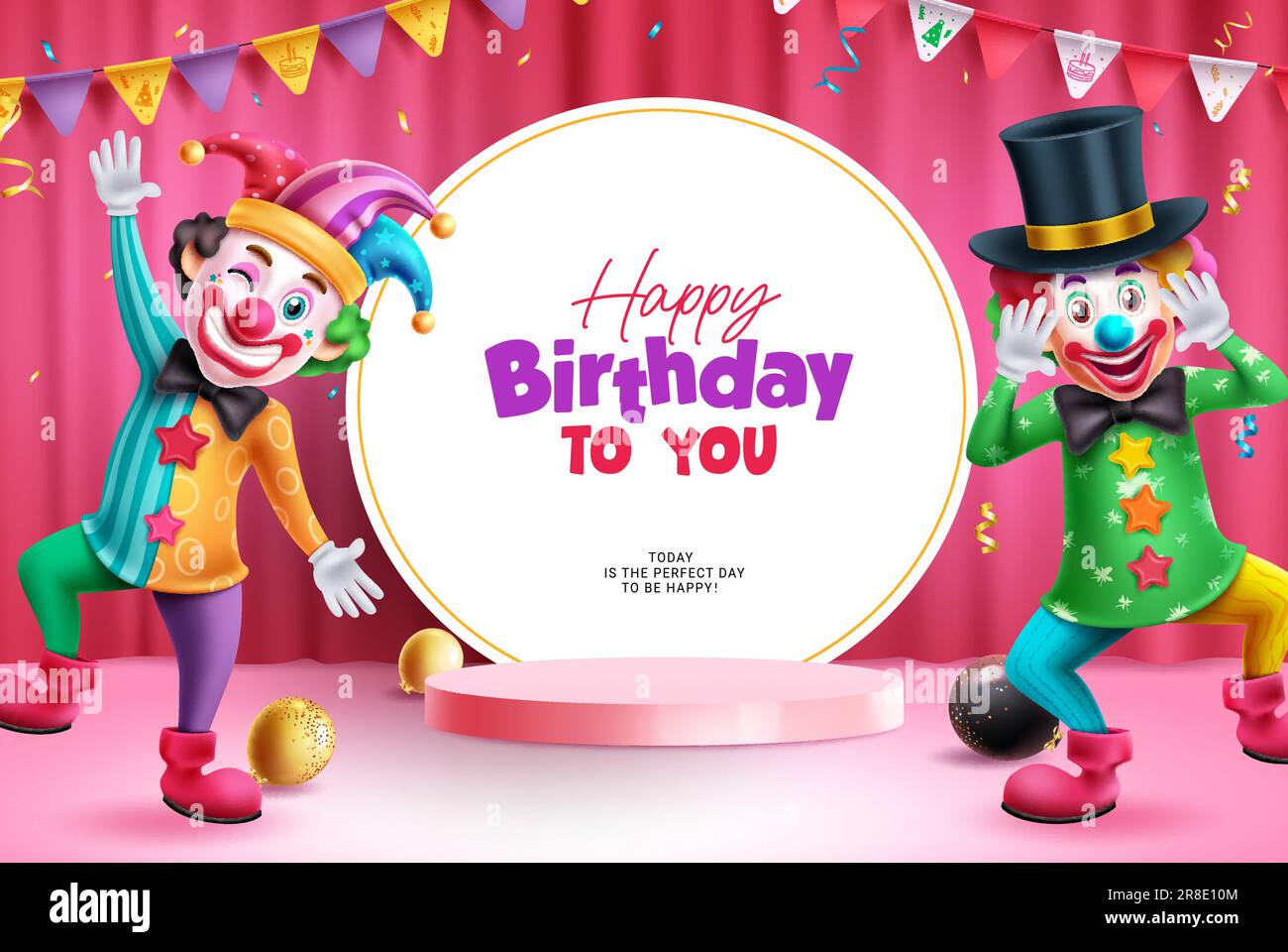 Happy birthday text vector deign. Birthday greeting in empty space with ...