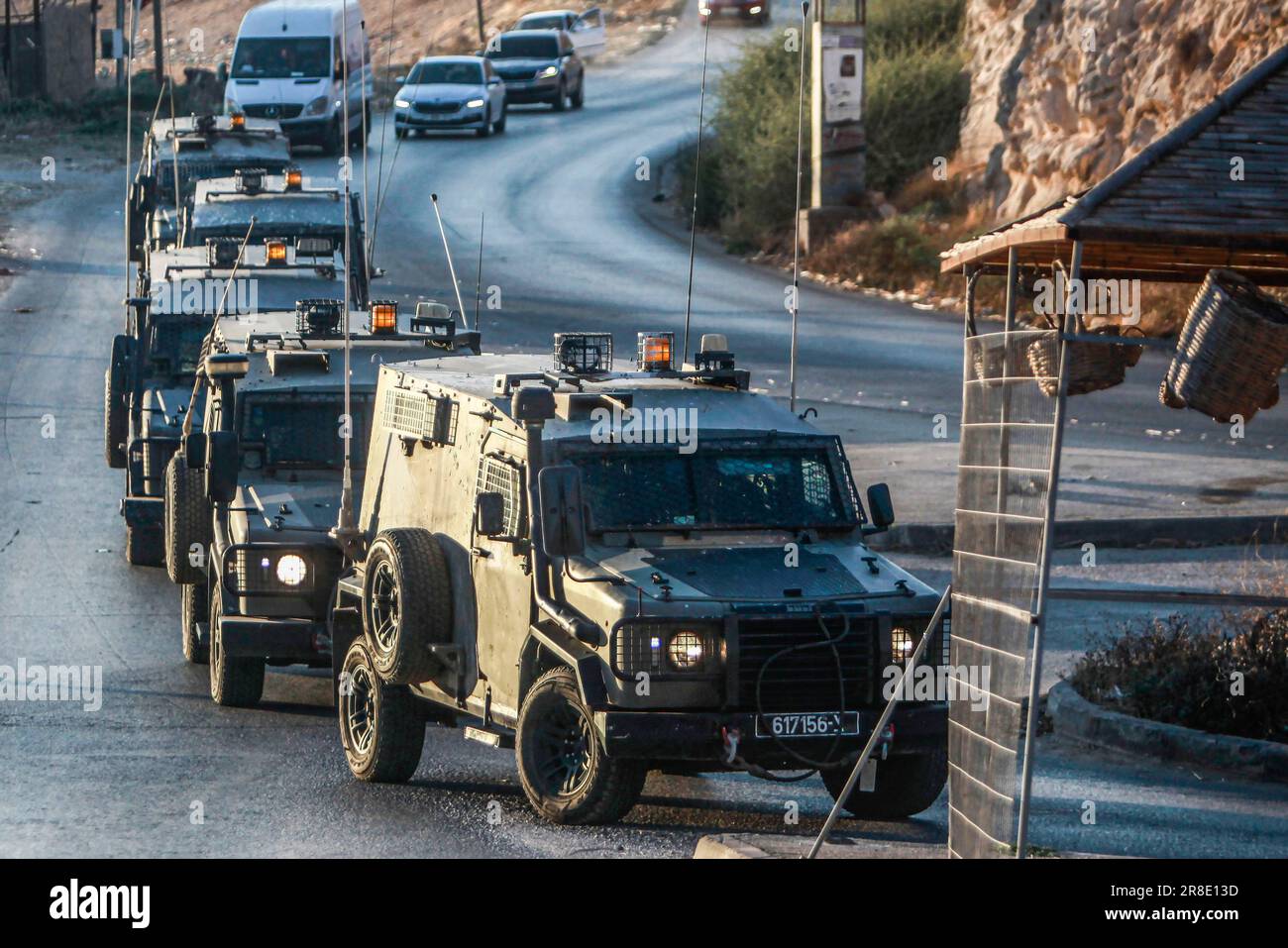 Tubas, Palestine. 20th June, 2023. Israeli military vehicles stormed ...