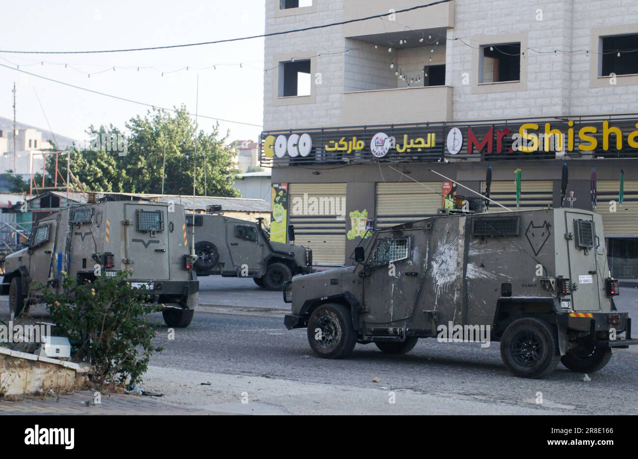 Israeli military vehicles withdraw from the city of Tubas after ...