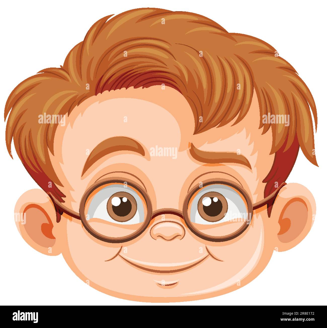 Cute nerdy boy cartoon character illustration Stock Vector Image & Art ...