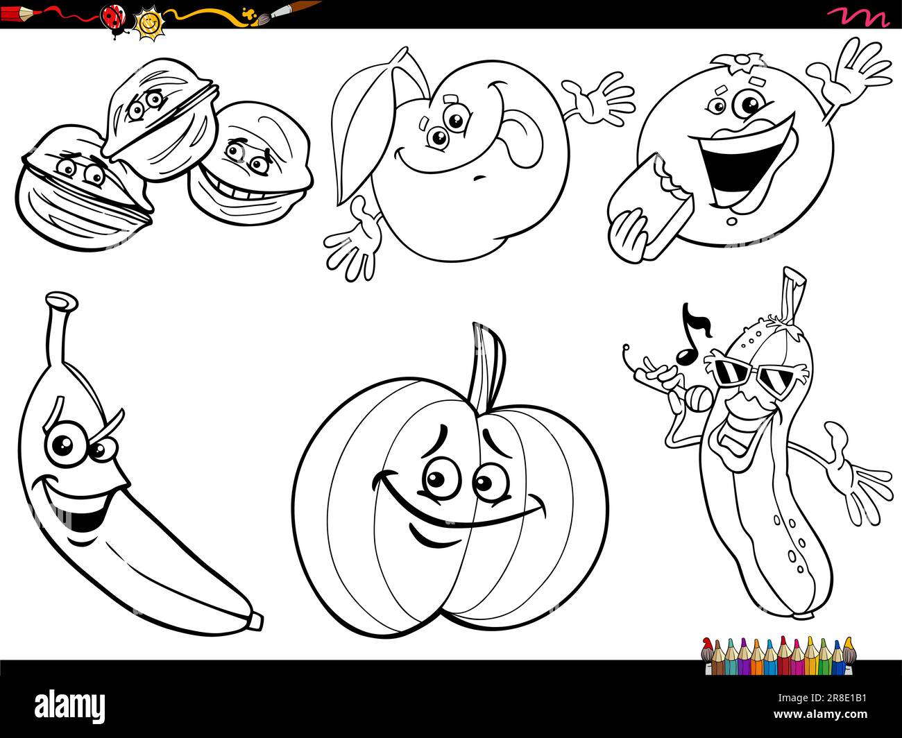 Vegetables Coloring Pages For Kindergarten