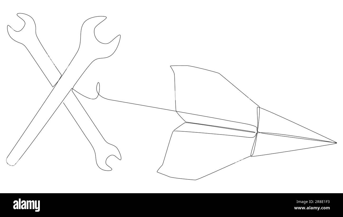 Repairing aircraft Stock Vector Images - Alamy