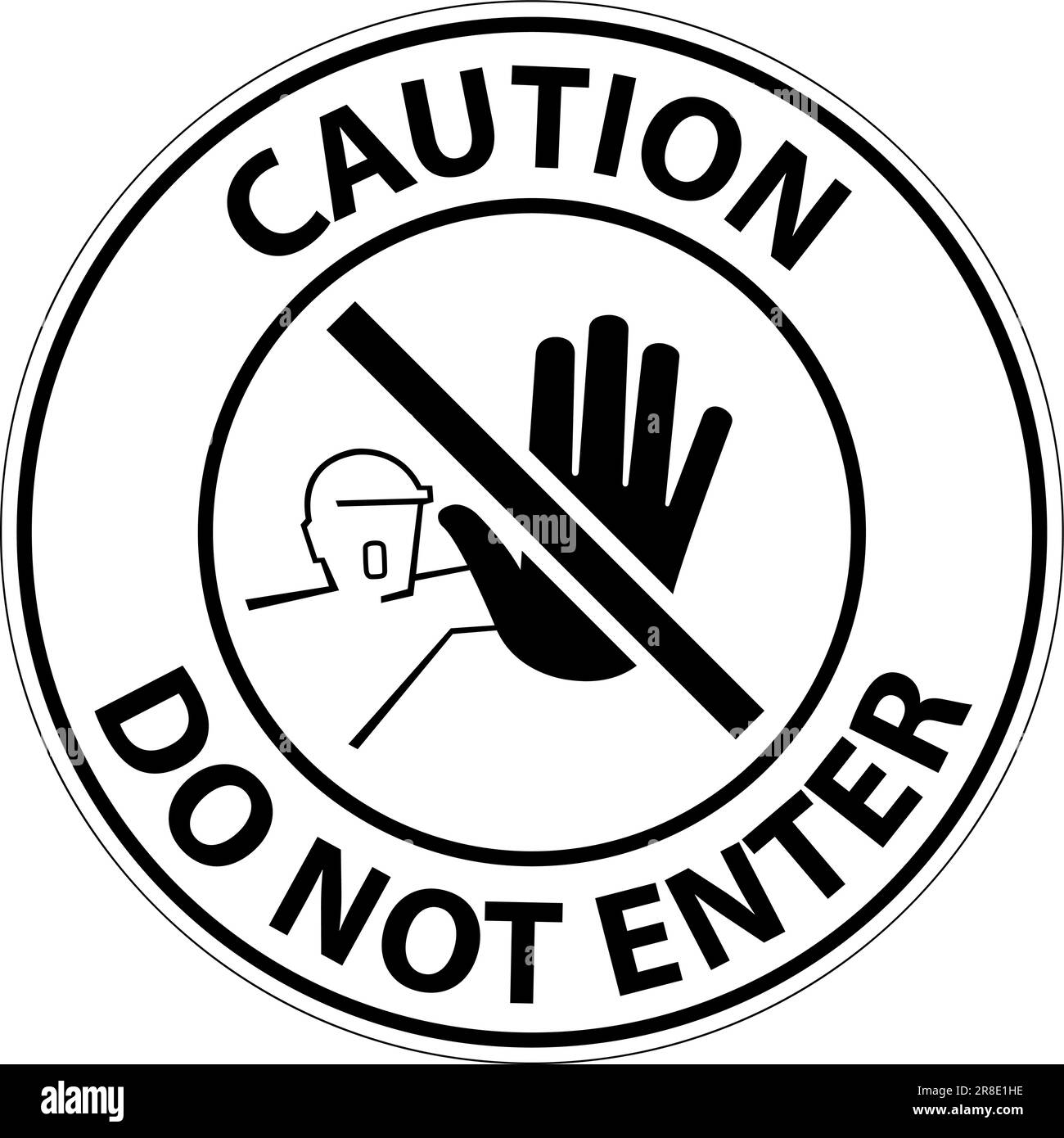Caution Do Not Enter Symbol Sign on white background Stock Vector Image ...