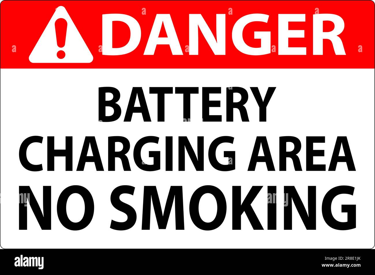 Danger Sign Battery Charging Area, No Smoking Stock Vector Image & Art ...