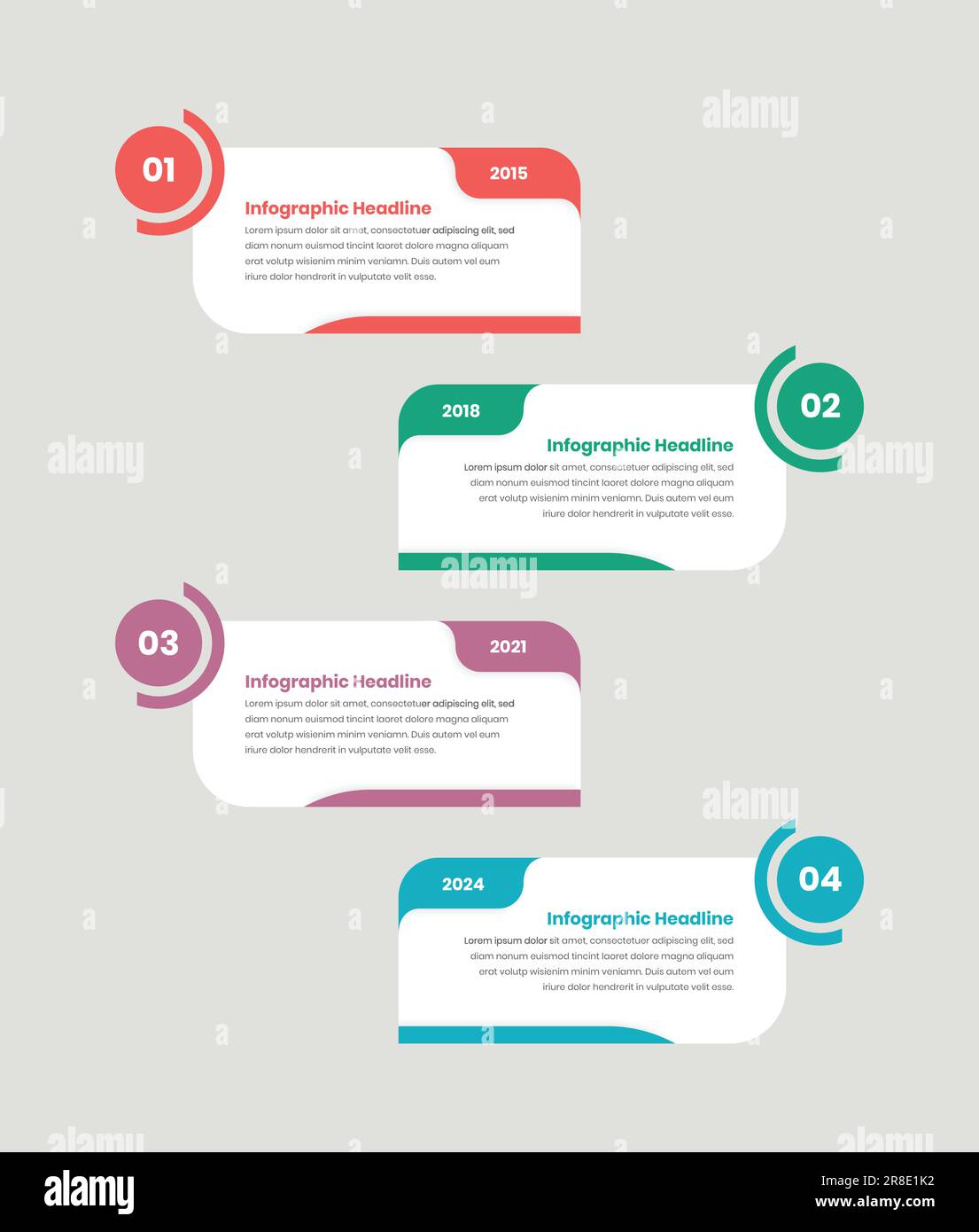 Minimalistic business data presentation infographic timeline layout ...