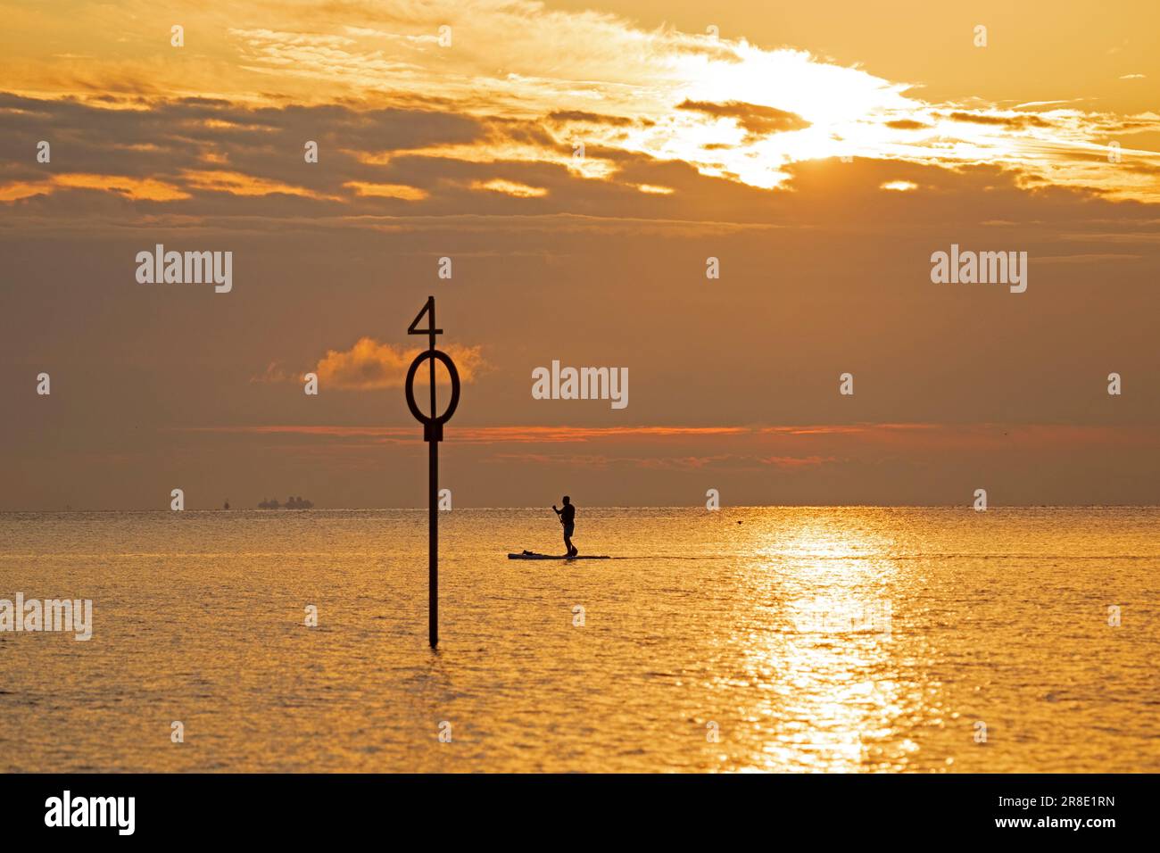 Portobello, Edinburgh, Scotland, UK. 21 June 2023. Slow sunrise for the ...