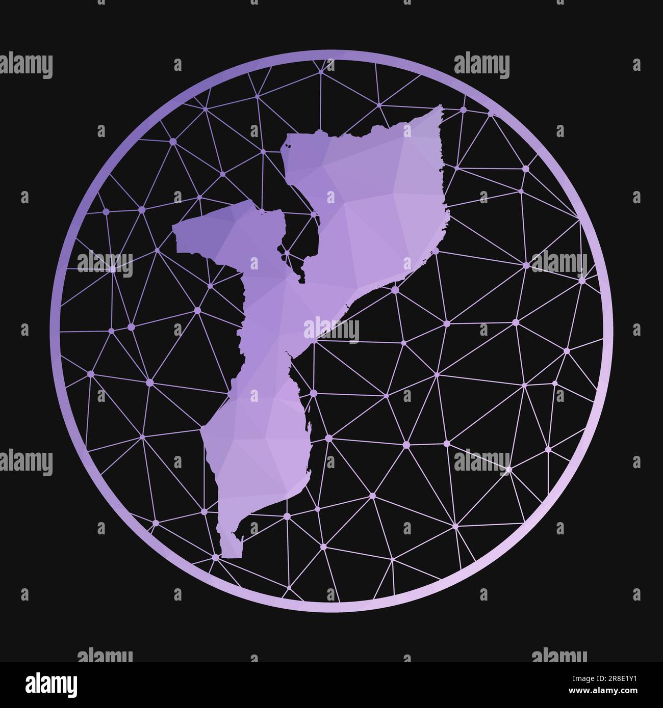 Mozambique vector outline map hi-res stock photography and images - Alamy