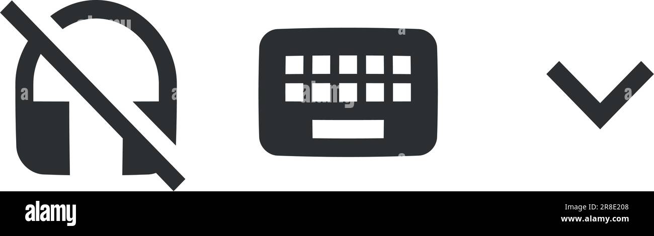 Set of 3 icons Hardware. Vector collection thin line Web icon. modern ...