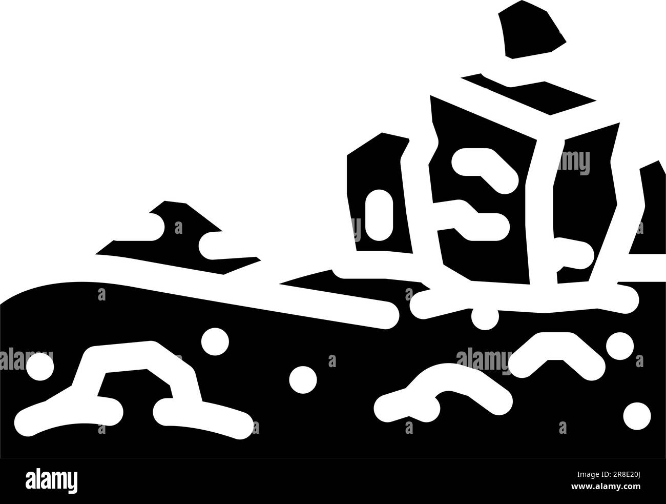 Black rock formation Stock Vector Images - Alamy