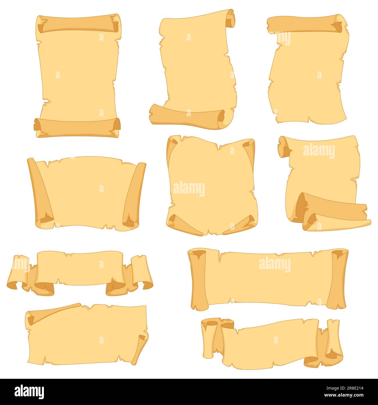 Ancient scrolls Cut Out Stock Images & Pictures - Alamy