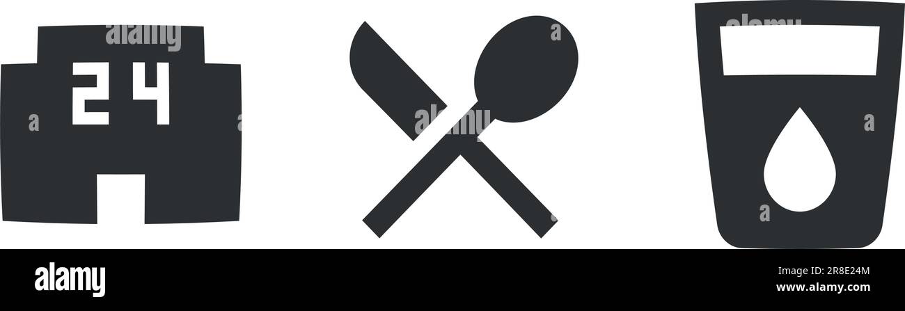 Set of 3 icons Maps. Line icons collection. Set Quality icon. for ...