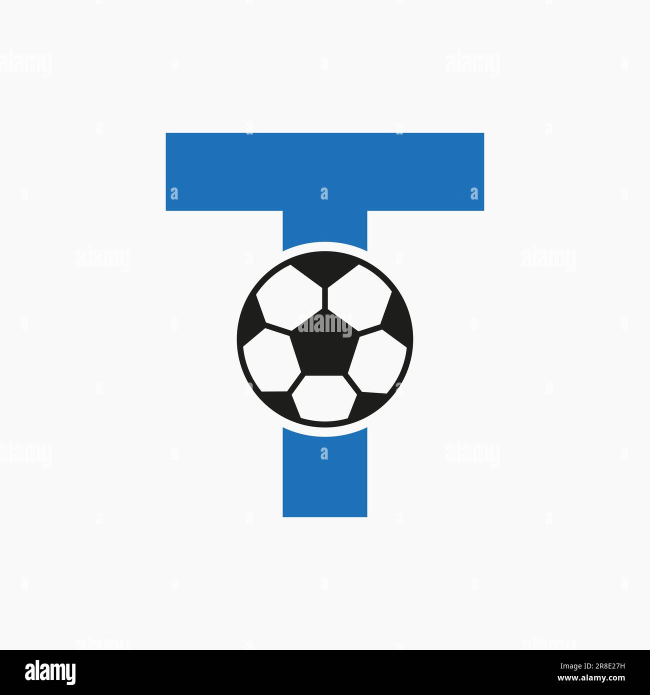 Initial Letter T Soccer Logo. Football Logo Design Vector Template ...