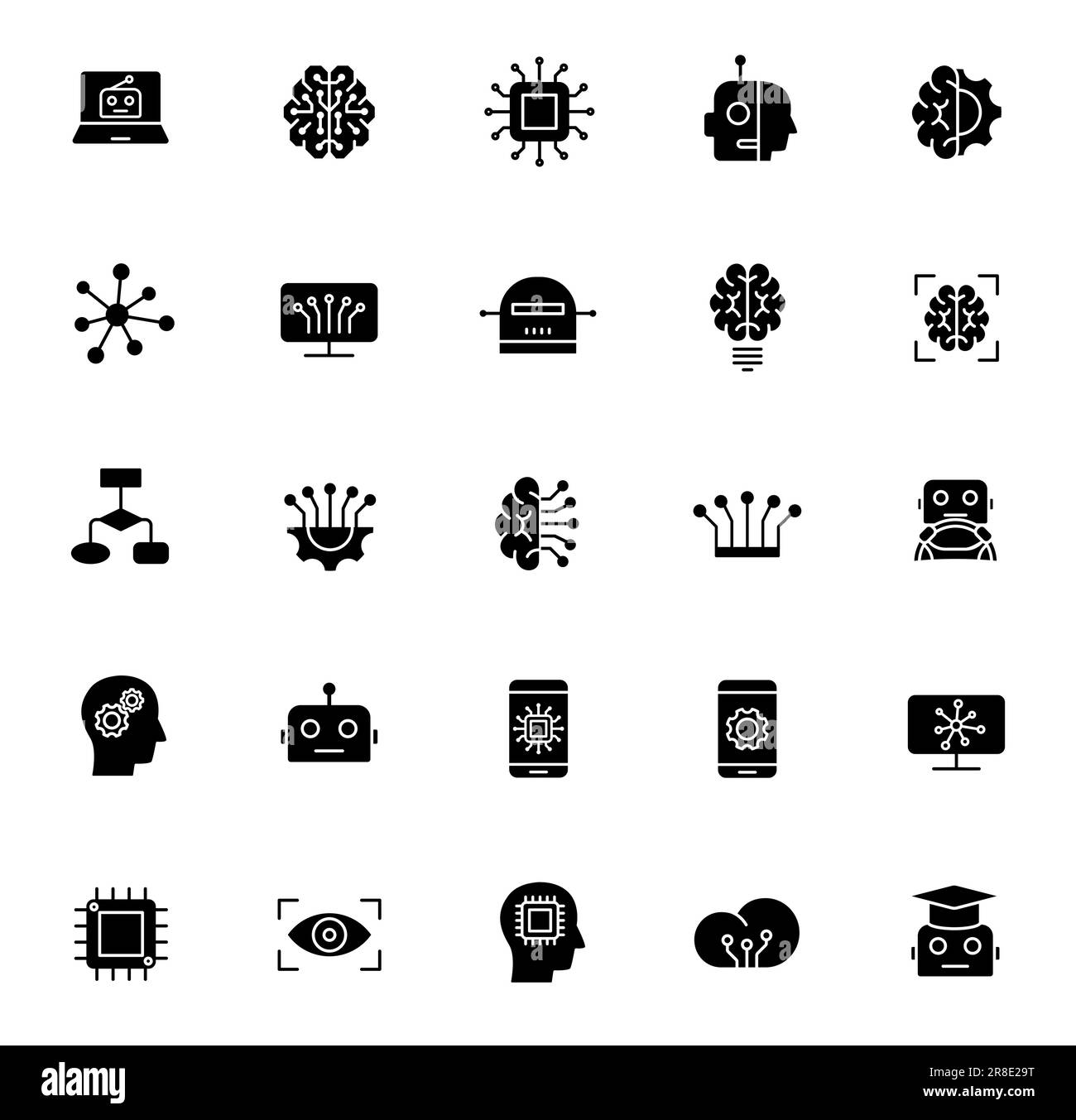 artificial intelligence silhouette vector icons Stock Vector Image ... artificial intelligence silhouette vector icons Stock Vector Image ...