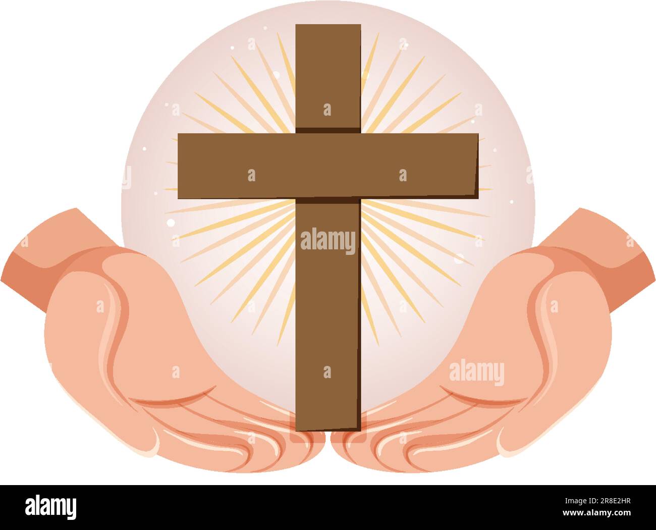 Human hands and religion faith sign illustration Stock Vector Image ...