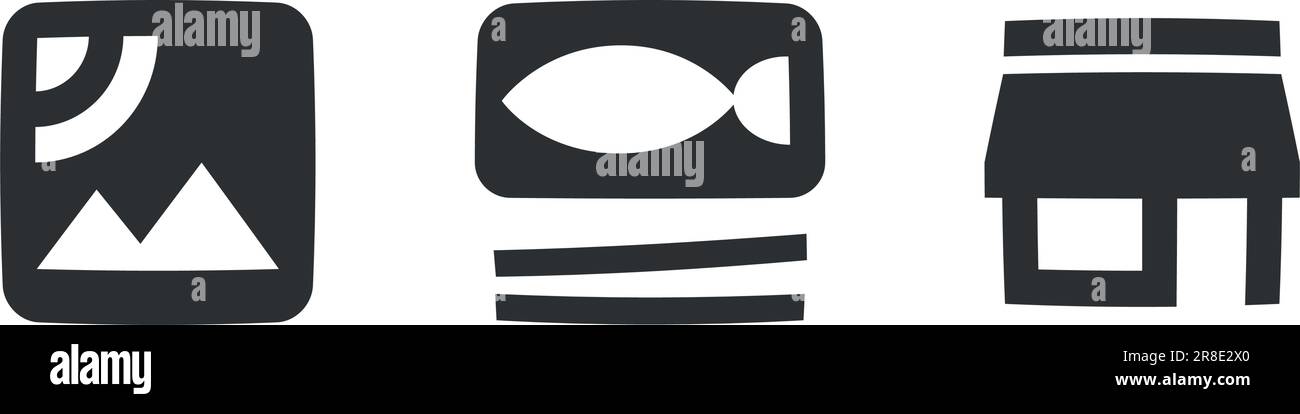 Set Of 3 Icons Maps Vector Illustration Of Thin Line Icons Outline Isolated Signs Linear