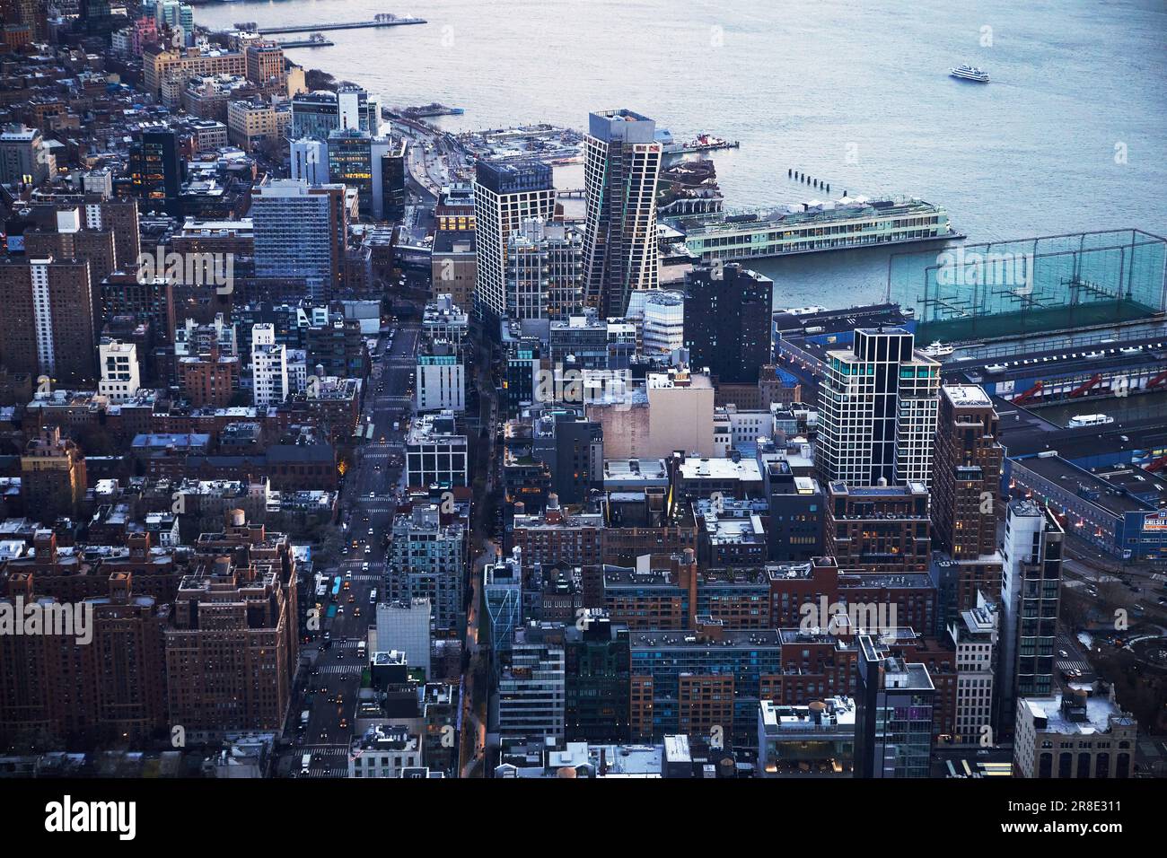 USA, New York, New York City, Aerial view of Chelsea apartment ...