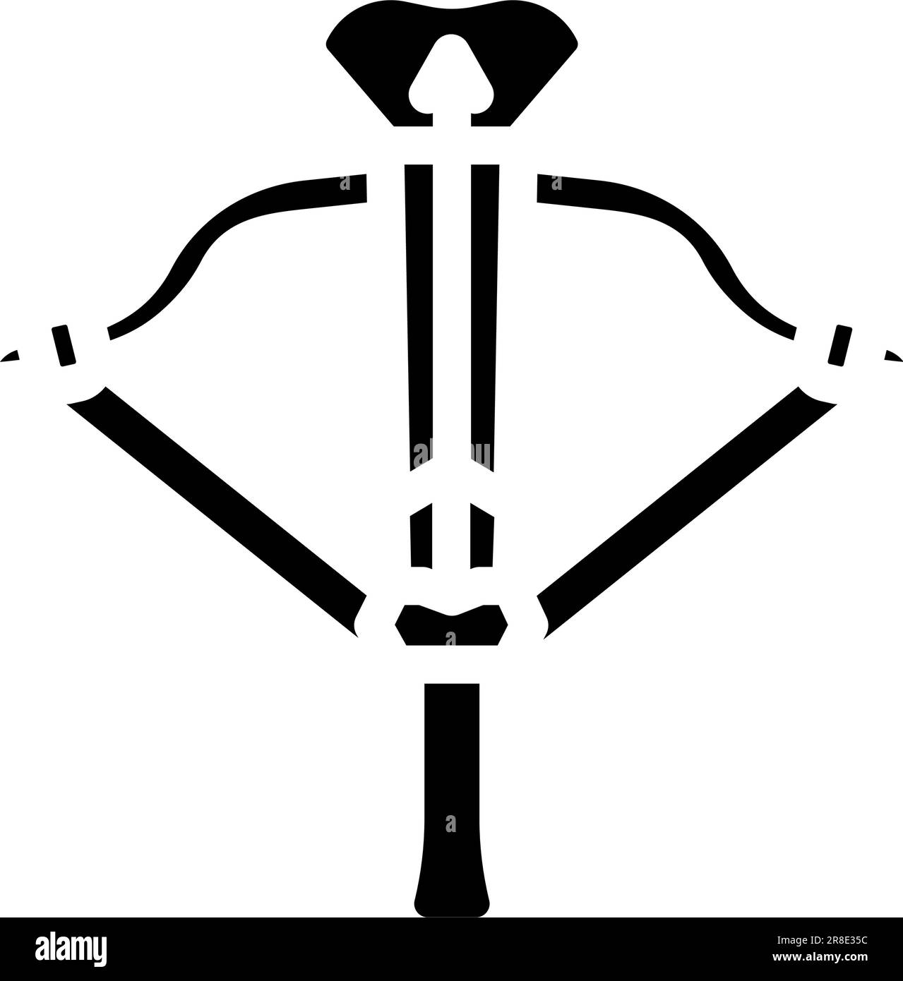 crossbow weapon military glyph icon vector illustration Stock Vector ...