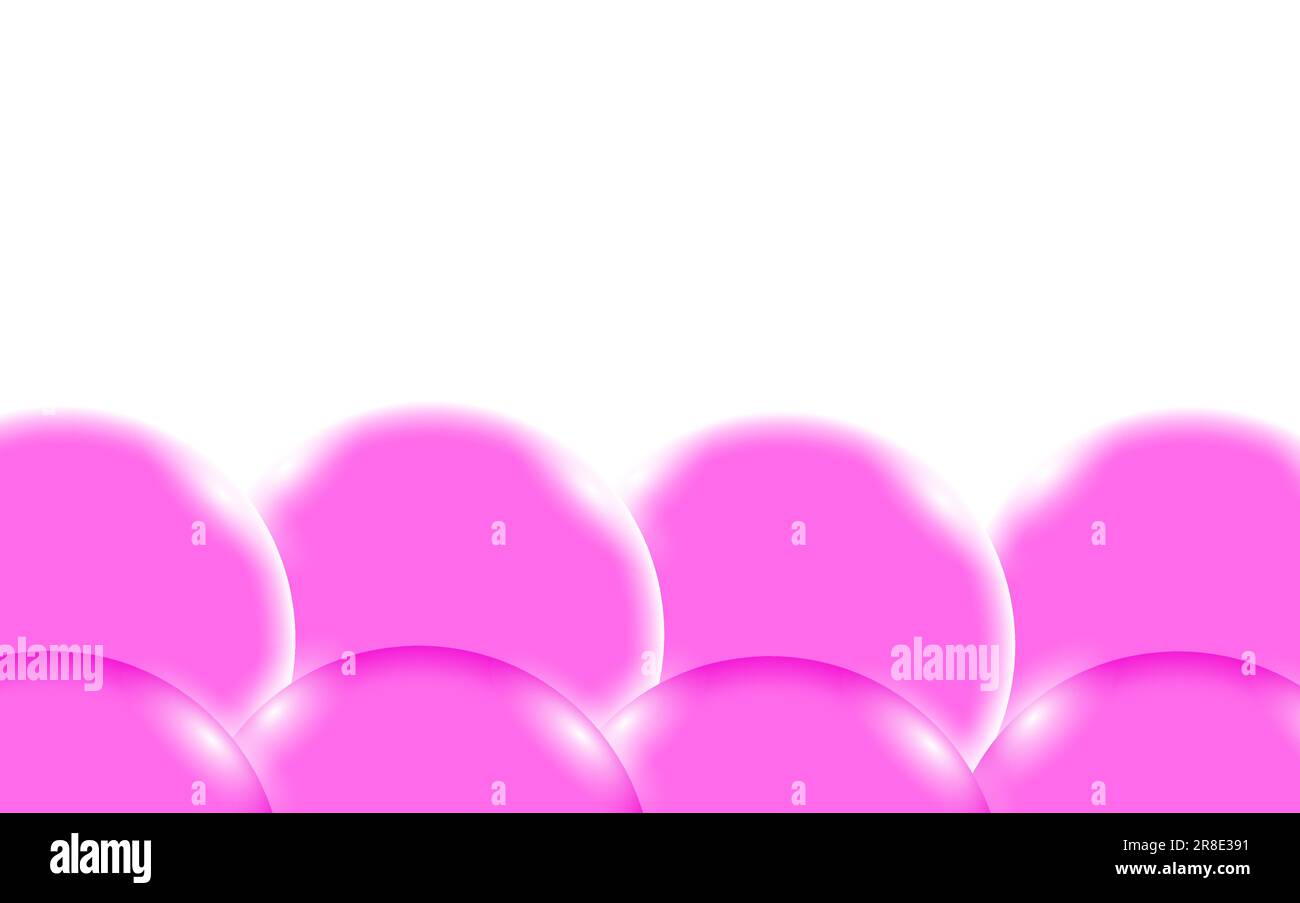 Pink abstract shiny beautiful and convex smooth three-dimensional ...