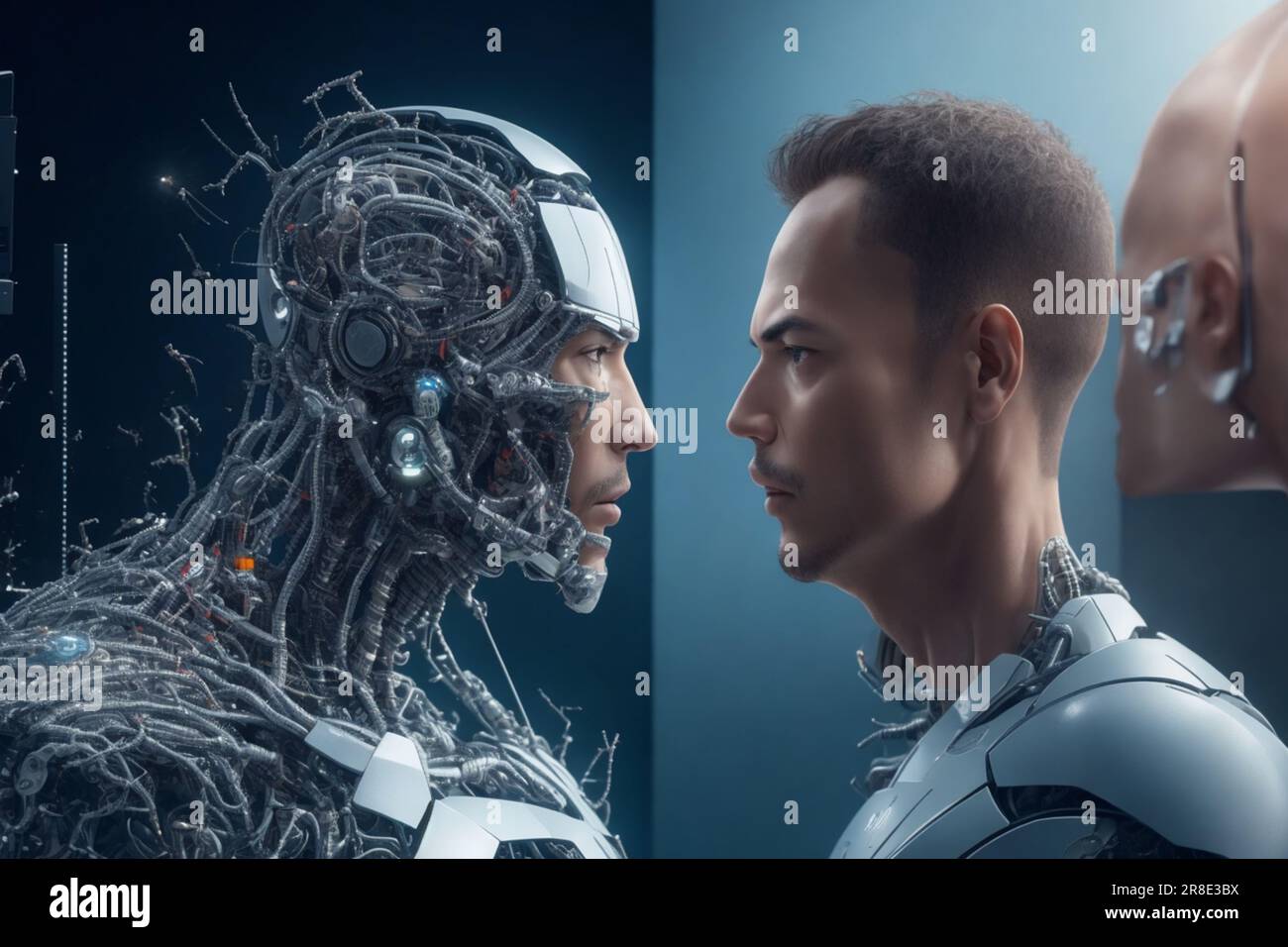 Man vs computer hi-res stock photography and images - Alamy