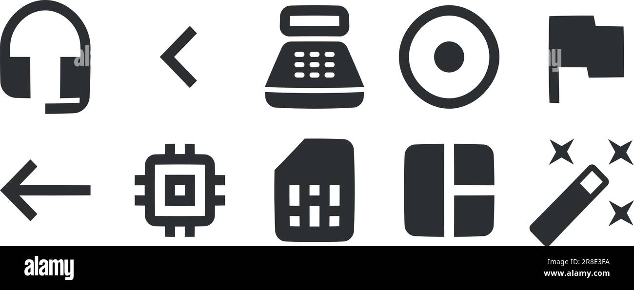 Set of 10 icons Hardware Line icons collection. Outline isolated signs ... Set of 10 icons Hardware Line icons collection. Outline isolated signs ...