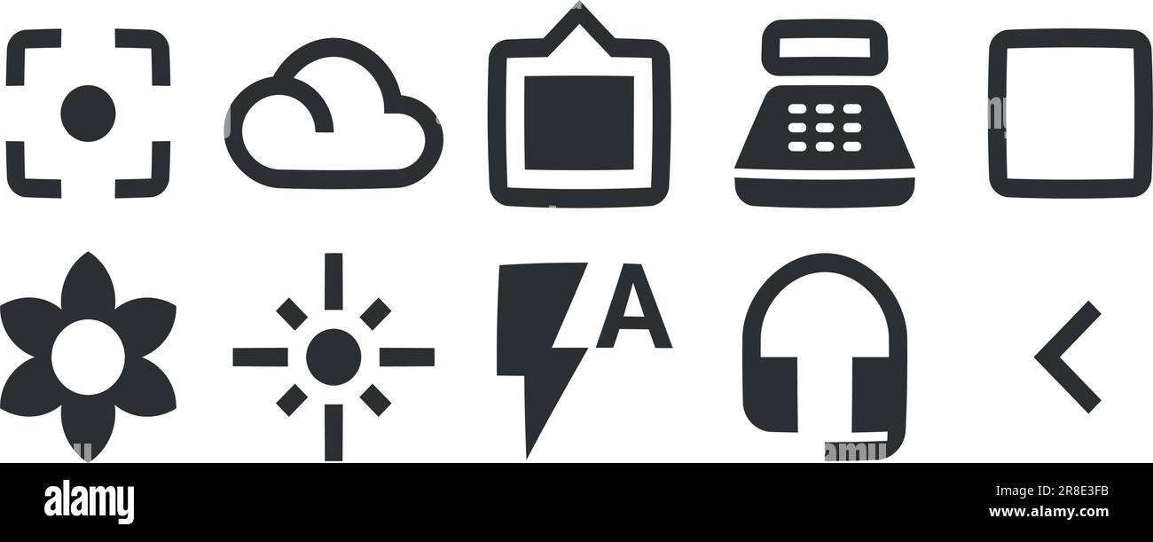 Set of 10 icons Hardware A set vector icons. Outline isolated signs ...