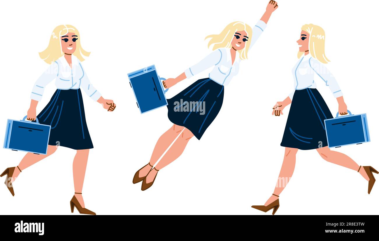 business woman late vector Stock Vector Image & Art - Alamy