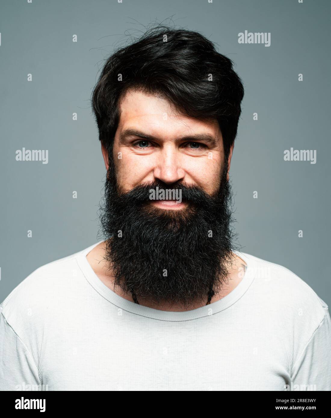 Happy man smile face. Handsome smiling young guy looking at camera ...