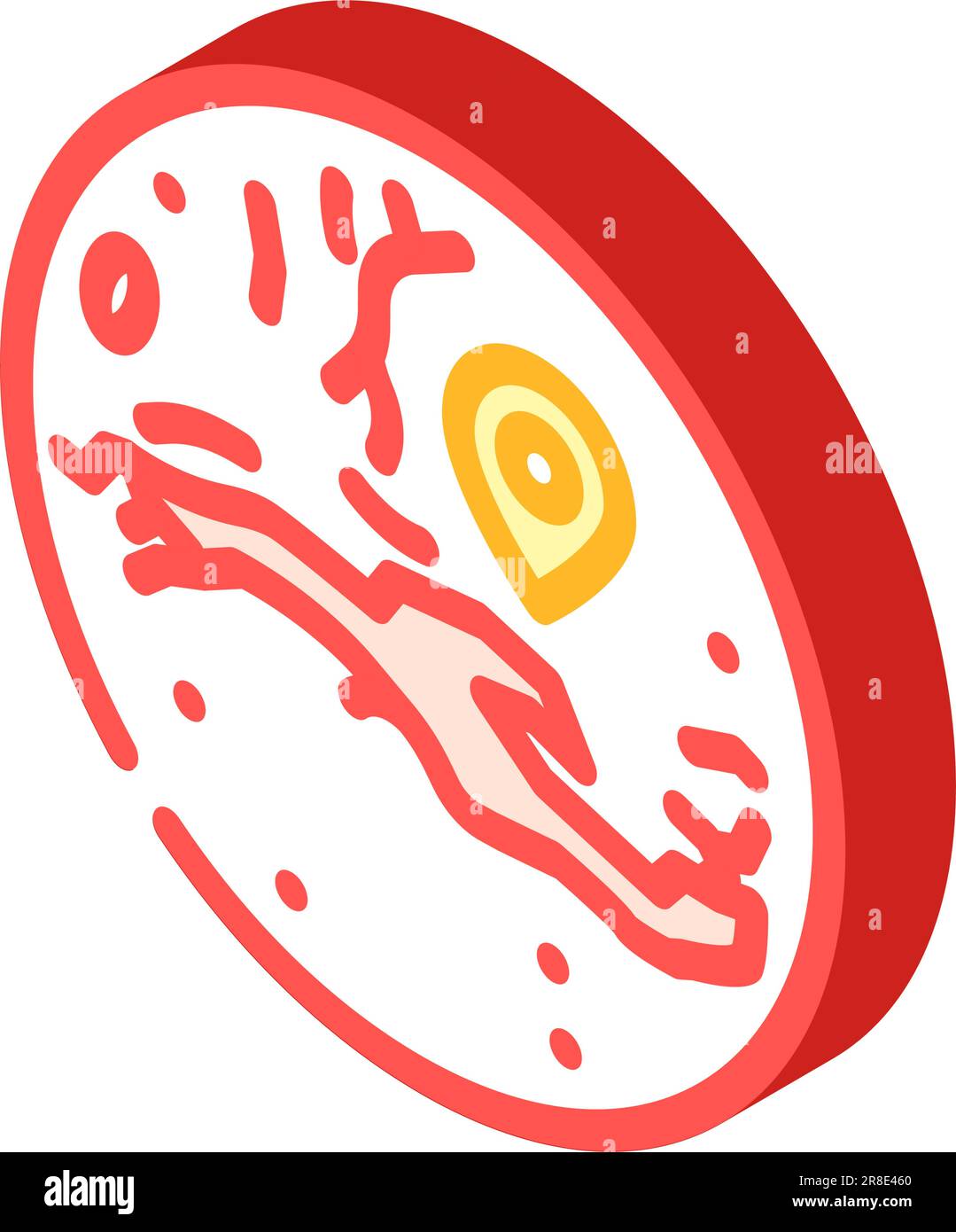 valles marineris canyon mars planet isometric icon vector illustration ...