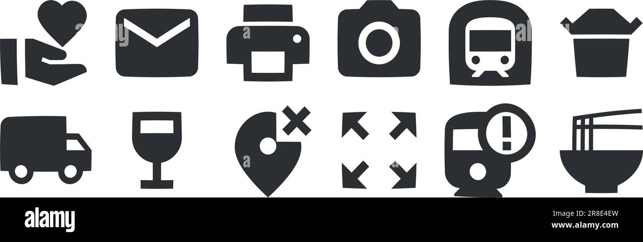 Set Of 12 Icons Maps Line Icons Collection Simple Set For Mobile And Web Thin Filled Icons