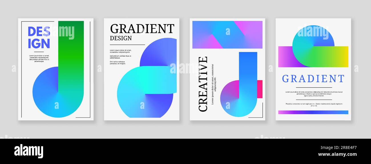 Abstract conical gradient posters limitless gradients shape flyer hi ...
