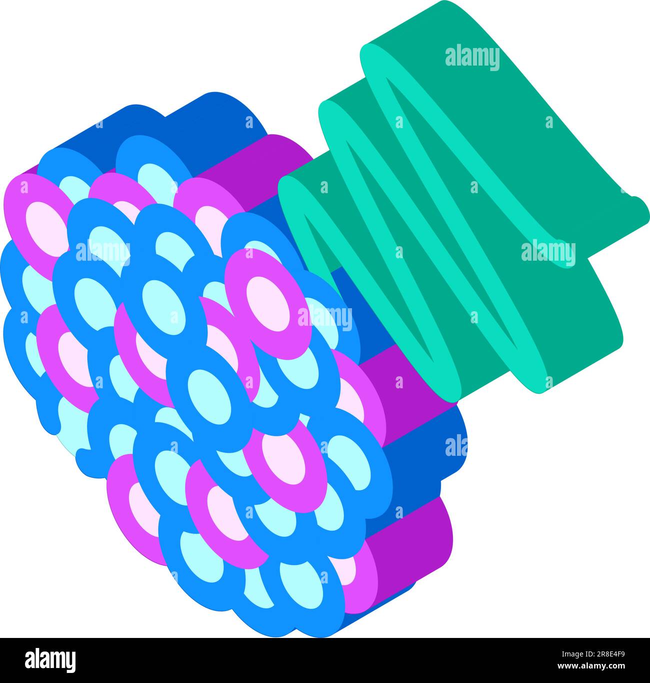 gamma rays nuclear energy isometric icon vector illustration Stock ...