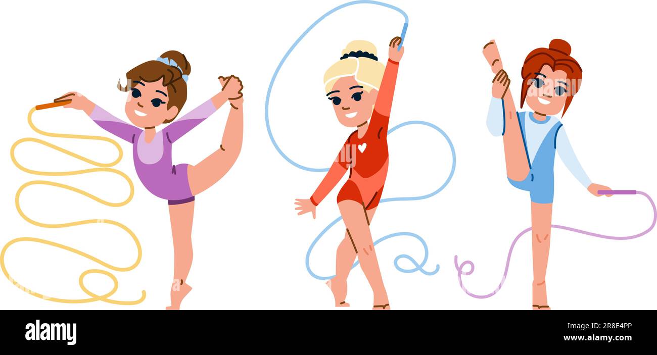 kid gymnast girl vector Stock Vector Image & Art - Alamy