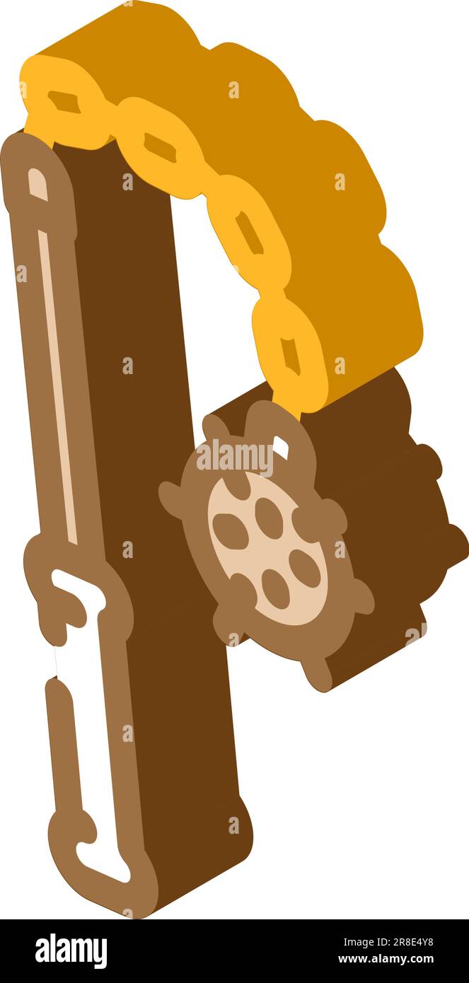 morningstar weapon military isometric icon vector illustration Stock ...