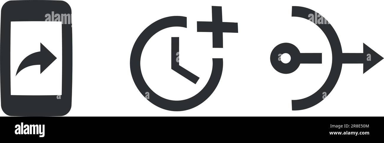 Set Of 3 Icons Communication Vector Illustration Of Thin Line Icons Outline Isolated Signs