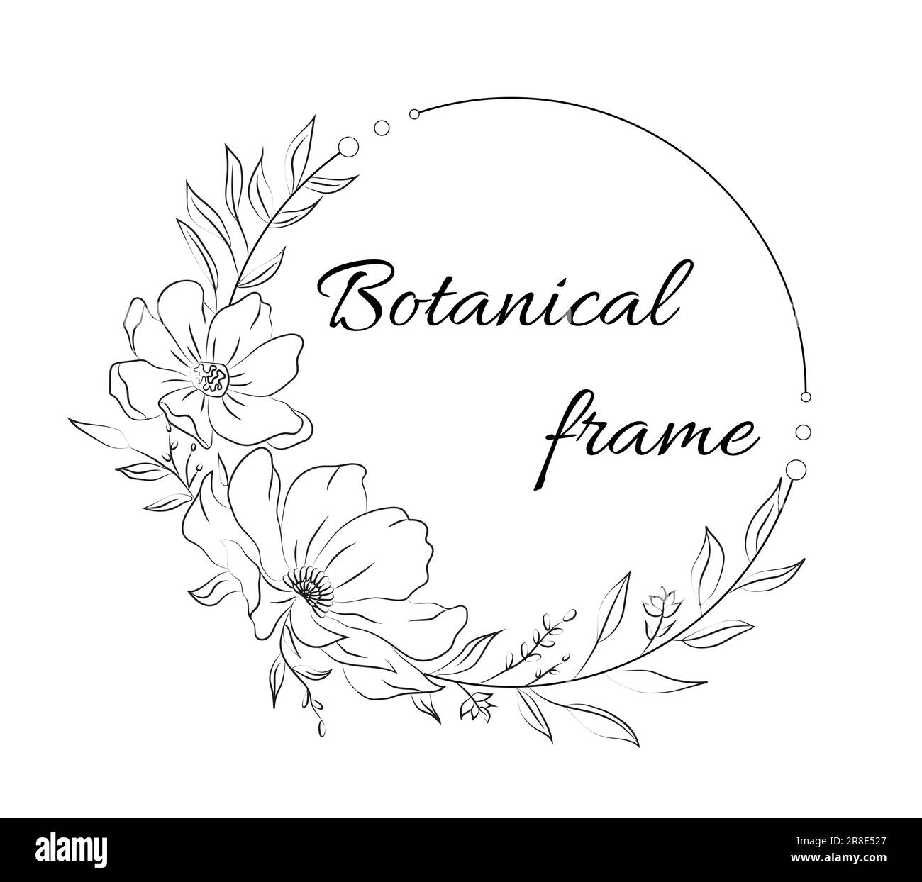 Floral circular frame Stock Vector Image & Art - Alamy