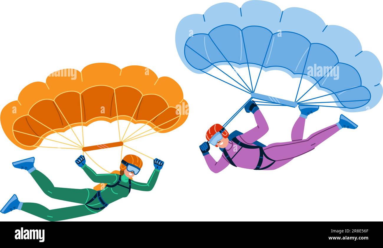 skydiver parachute vector Stock Vector Image & Art - Alamy